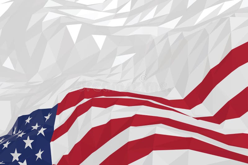 American Flag in a Triangular Style Stock Vector - Illustration of ...