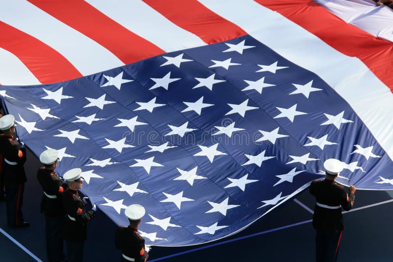 American flag on US Open stock photo. Image of united - 3894756