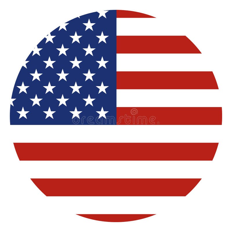 American flag vector icons stock vector. Illustration of round - 175771300