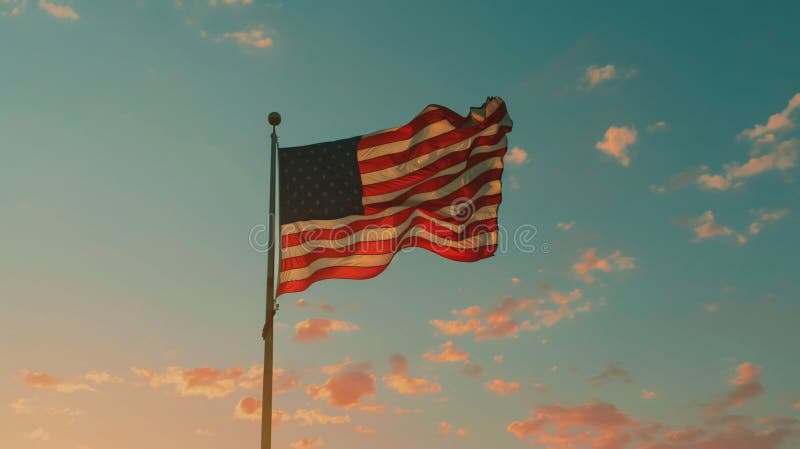 An American Flag is Very Loud Stock Image - Image of patriotism ...