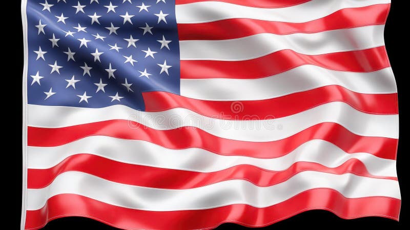 American Flag: Waving Stripes & Stars Stock Illustration - Illustration ...