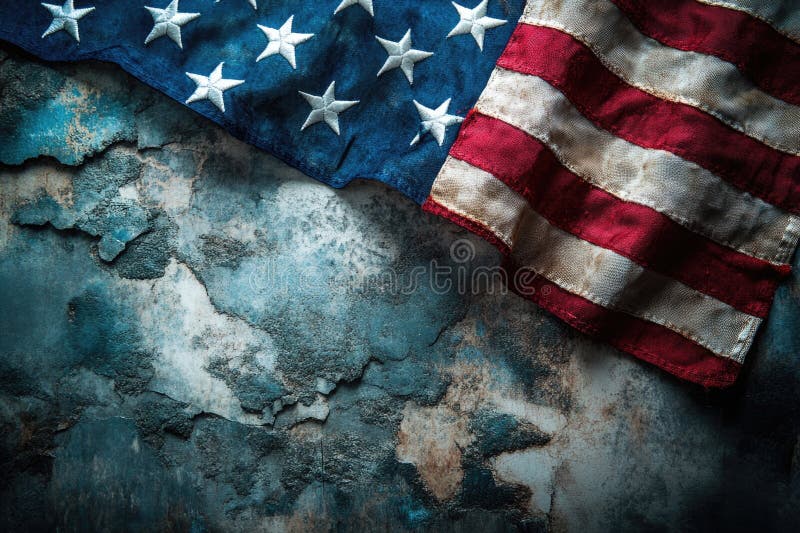 American Flag Waving Textured Distressed Surface Stock Photos - Free ...