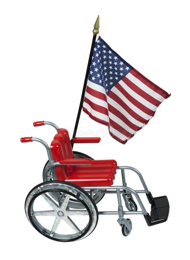 American Flag and Wheelchair Stock Image - Image of stripes, peace ...