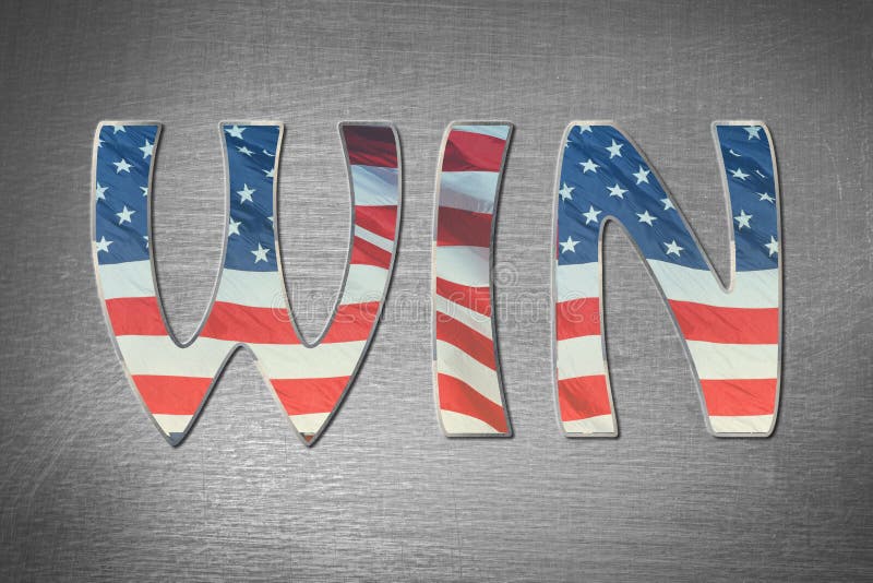 American flag win concept stock illustration. Illustration of alphabet ...