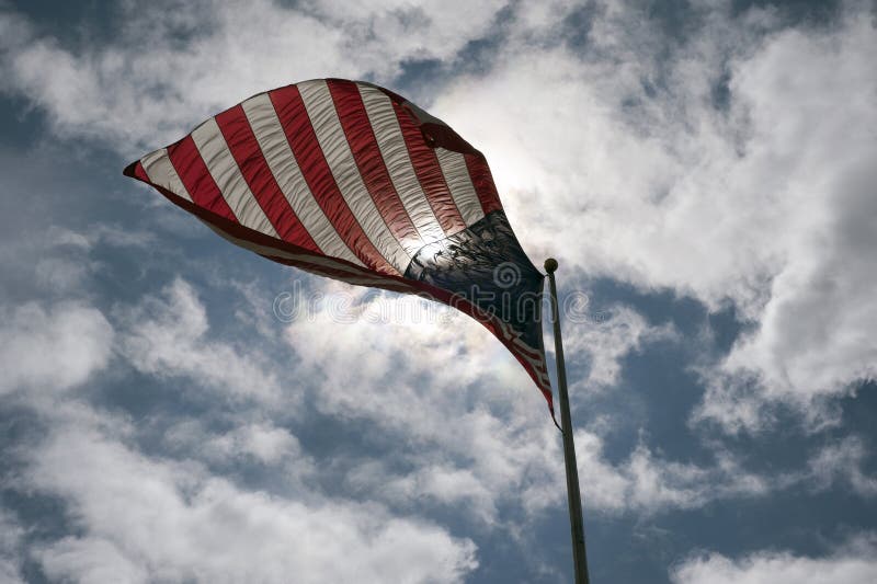American flag in the wind stock image. Image of waving - 23164535