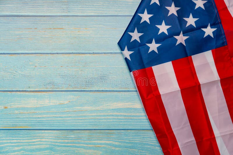 American Flag on Wood Wallpaper for Background American Day Flag. Stock ...