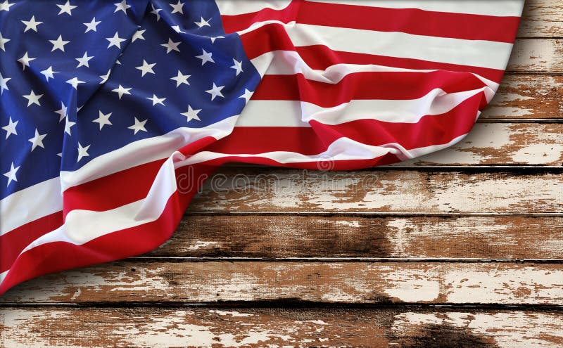 American flag on boards stock image. Image of stars - 241958205