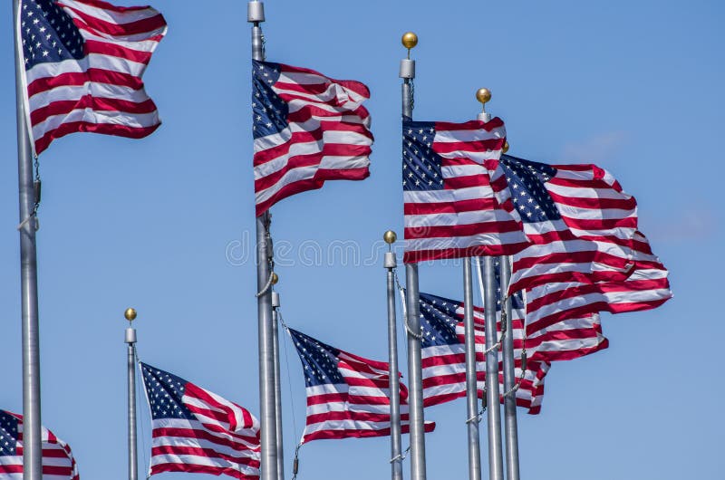 American Flags Cluster stock photo. Image of ripple, waving - 83255924