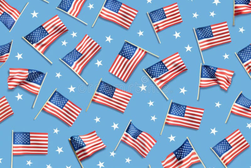 American Flags Pattern stock illustration. Illustration of freedom ...
