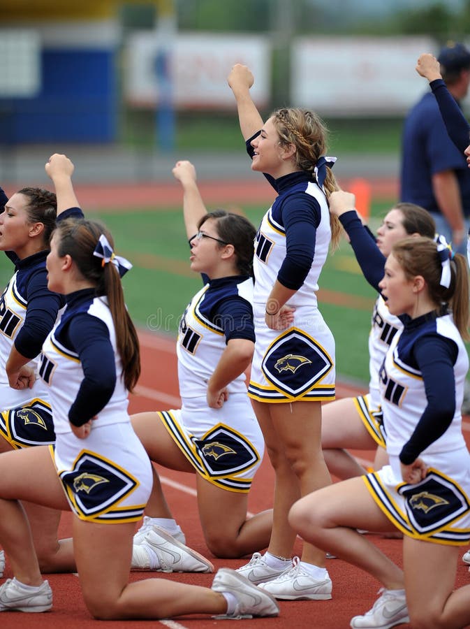 American Football Cheerleaders - High School Editorial Photography ...