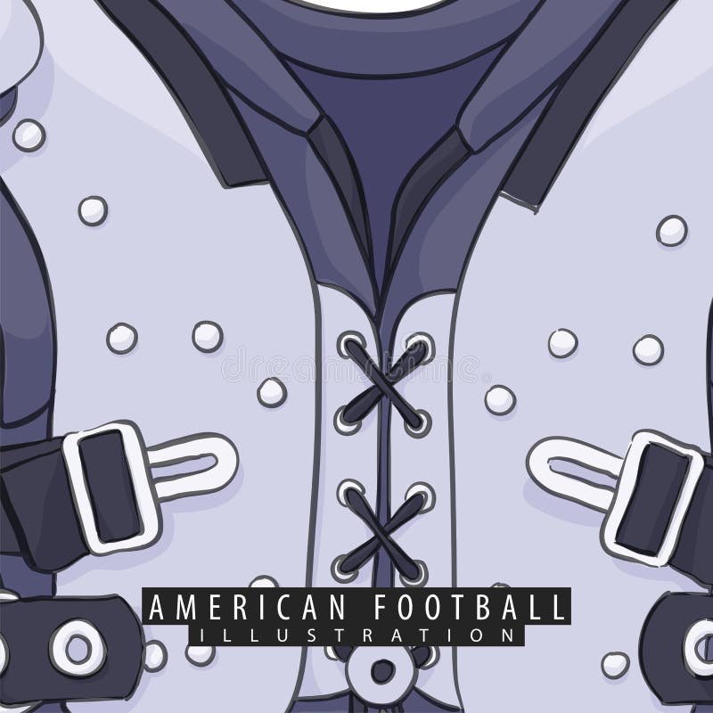 American Football Chest Protector Stock Vector - Illustration of ...