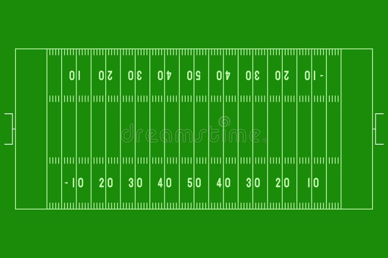 American Football Field Background Top View Slanted Position Green Turf ...