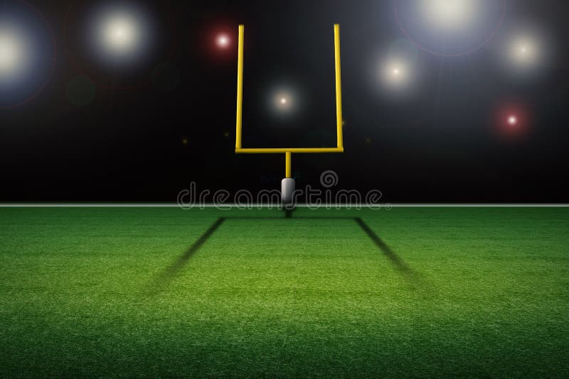 American Football Field Goal Post Stock Illustration - Illustration of ...