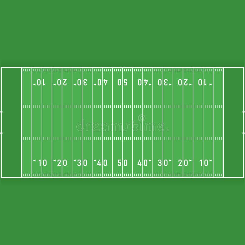 American Football Field from Top View Flat Design Stock Illustration ...