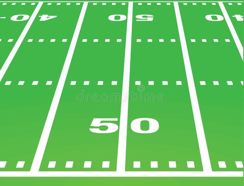 American Football Field Vector Stock Vector - Illustration of field ...