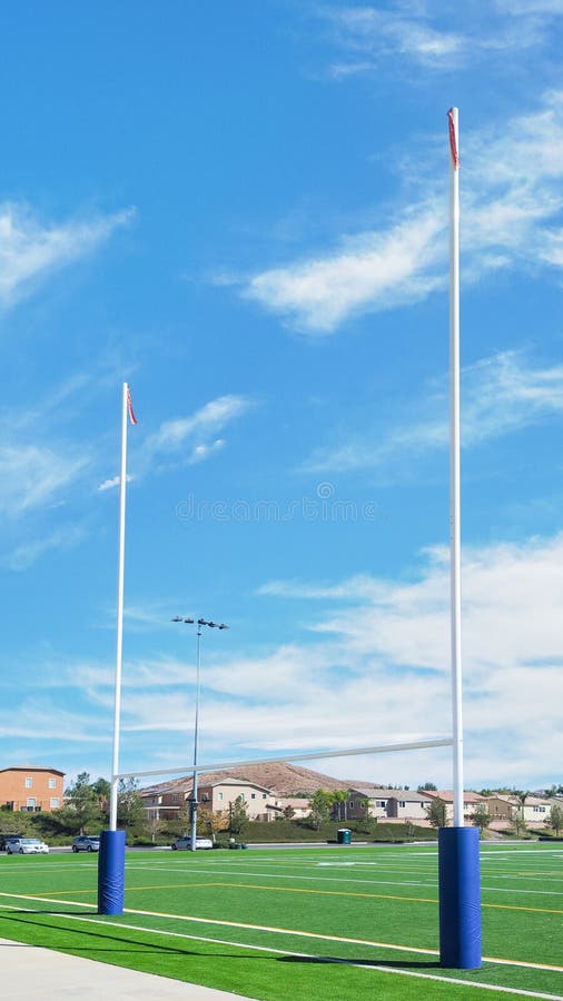 An American Football Goal Post Also Called Uprights Stock Image - Image ...