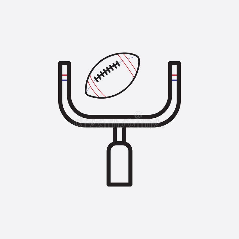 American Football Goal Post. Vector Illustration Decorative Design ...