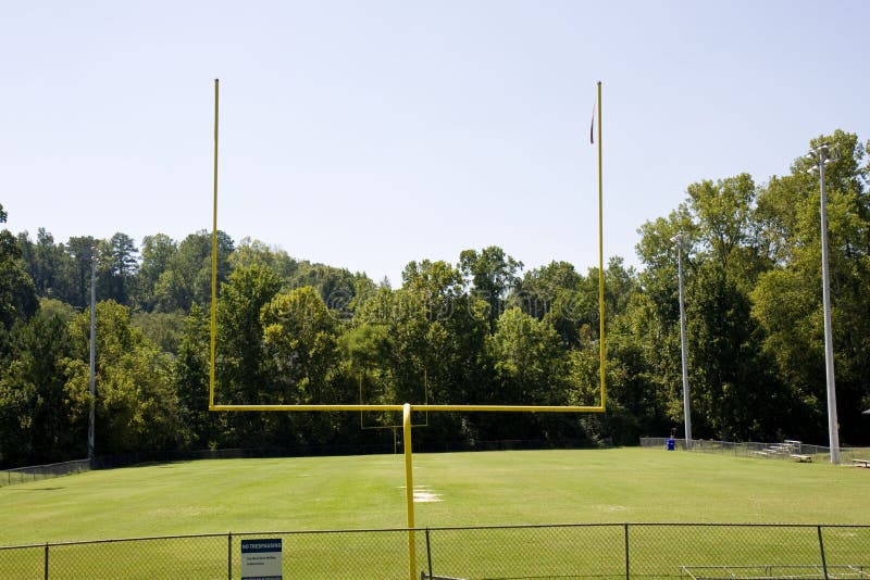 American Football Goal Posts Stock Image - Image of sport, goalposts ...