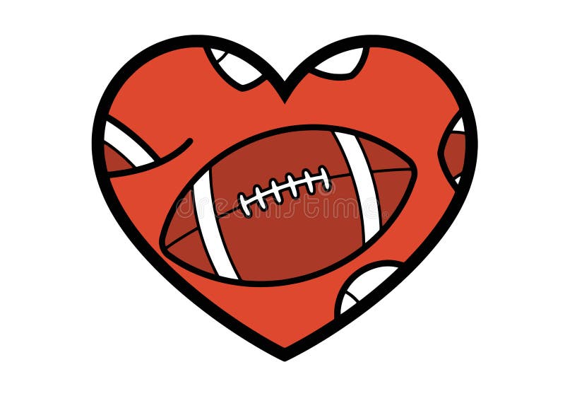 American Football Heart Clipart. Stock Image - Illustration of clipart ...