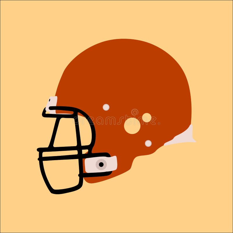 American Football Helmet Vector Illustration Flat Style Stock Vector ...