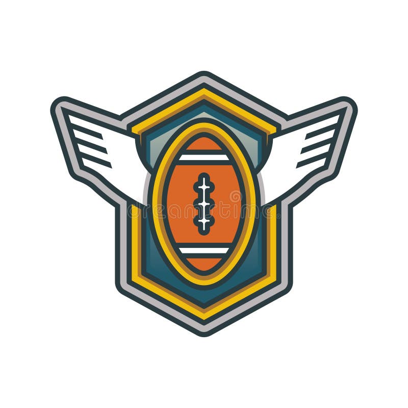 American Football Label. Vector Illustration Decorative Design Stock ...