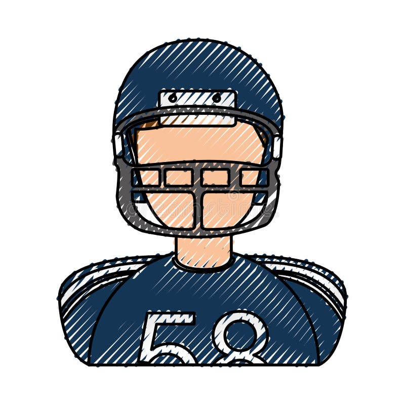 American Football Player Avatar Stock Vector - Illustration of concept ...