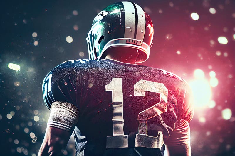 American Football Player in a American Football Game. Generative Ai ...