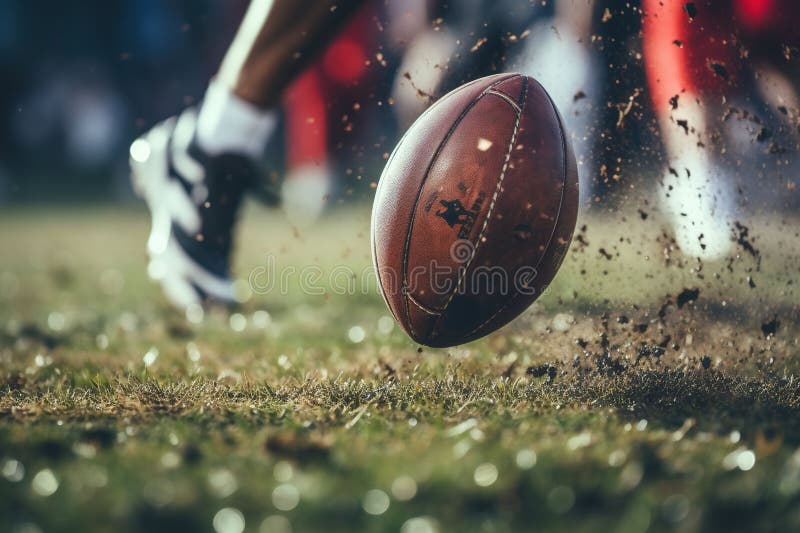 American Football Player Hitting the Ball. Generative AI Stock ...