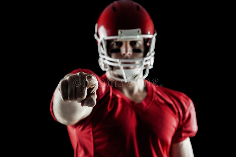 American Football Player Pointing at Camera Stock Photo - Image of ...