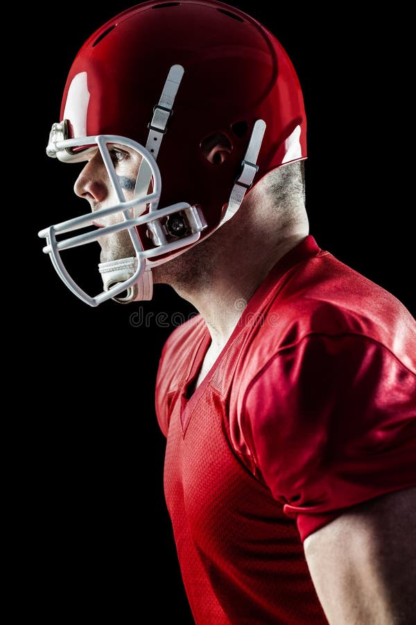 American Football Player Side Profile Stock Image - Image of adult ...