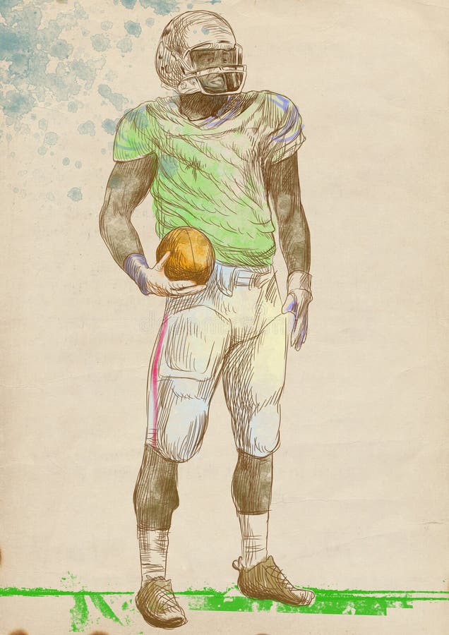 Soccer Player Standing Drawing