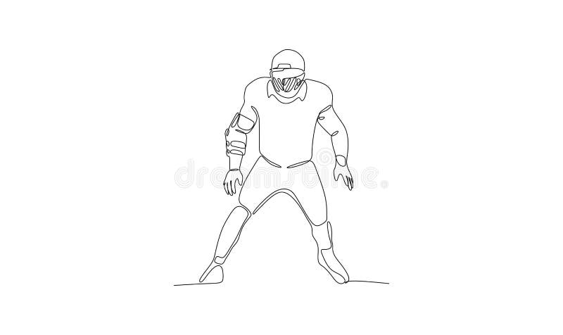 American Football Player Standing Vector Illustration Stock Vector ...