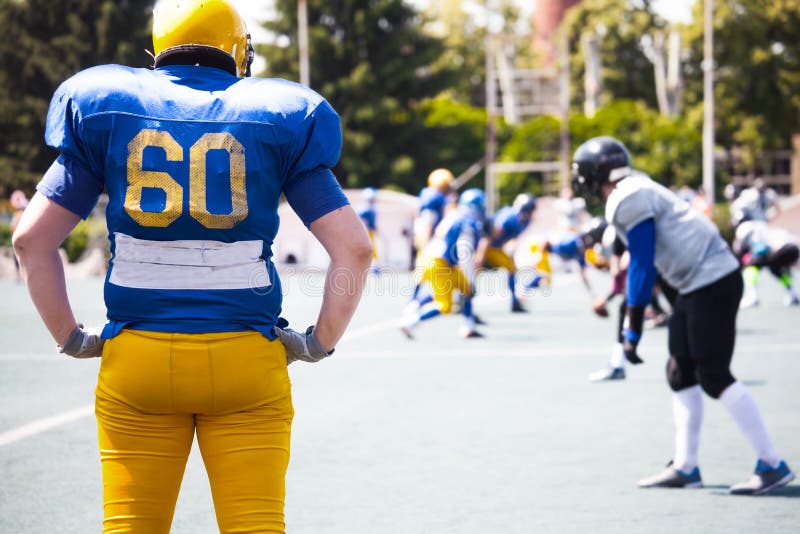American football player stock image. Image of action - 41435701