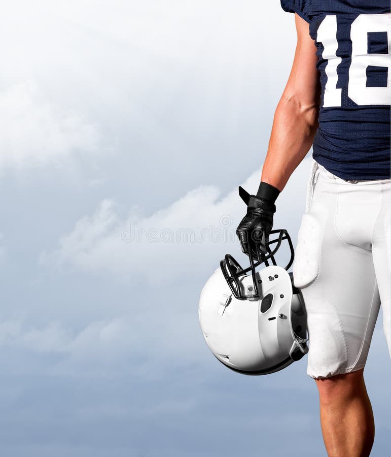American Football Player Standing Strong Stock Photo - Image of game ...