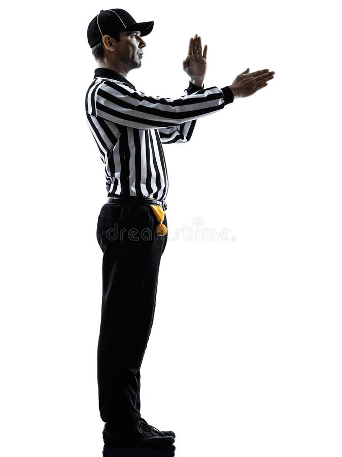 American Football Referee Gestures Silhouette Stock Image - Image of ...