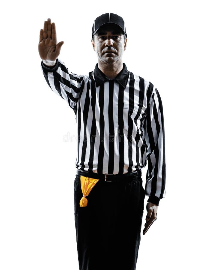American Football Referee Gestures Silhouette Stock Image - Image of ...
