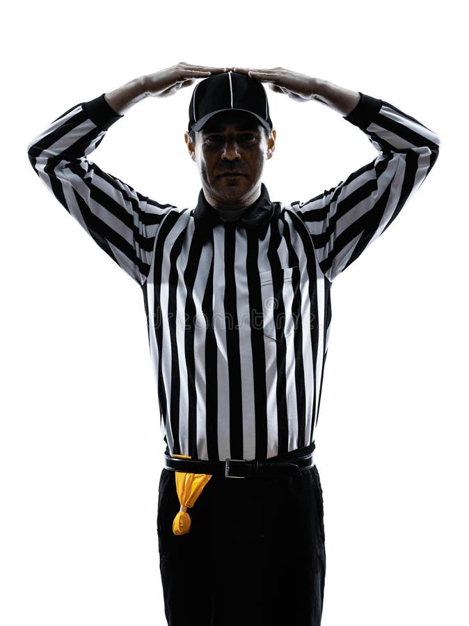 American Football Referee Gestures Silhouette Stock Photo - Image of ...