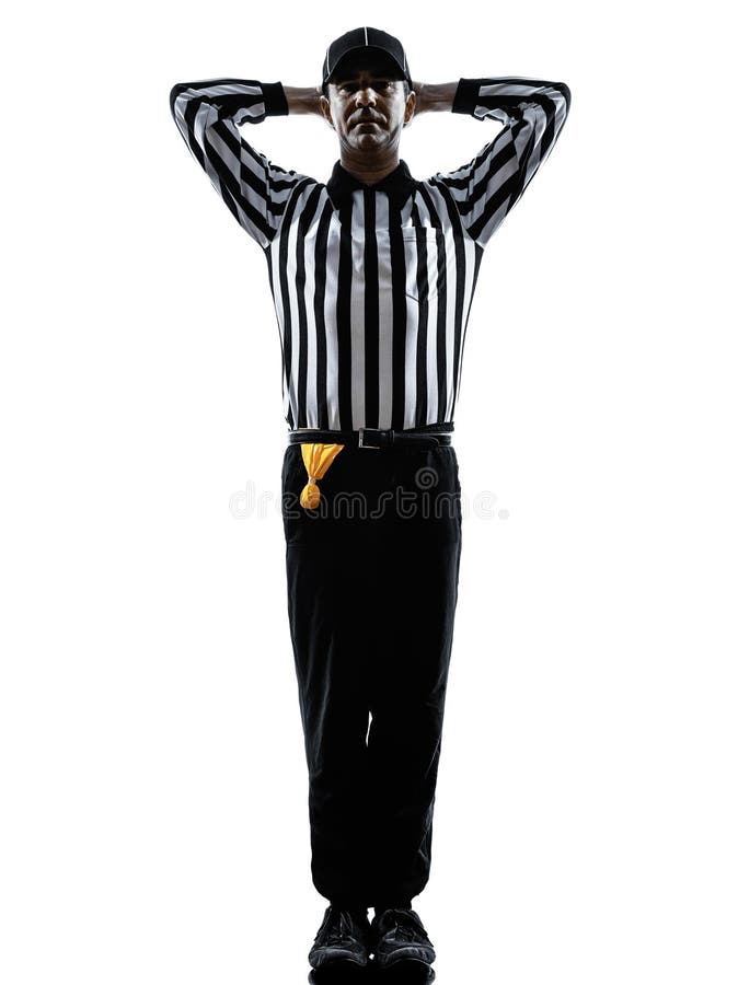 American Football Referee Gestures Silhouette Stock Photo - Image of ...