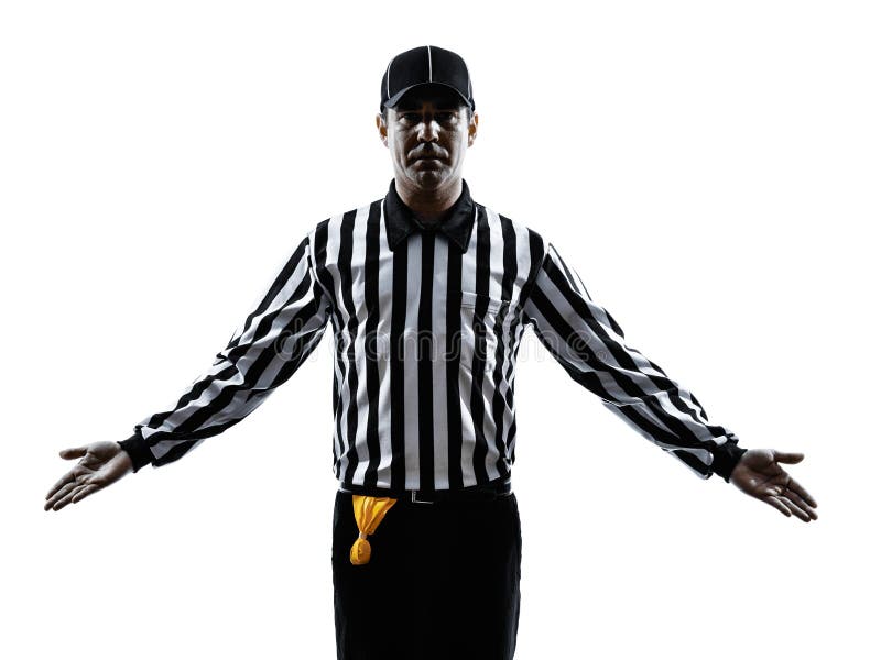 American Football Referee Gestures Silhouette Stock Photo - Image of ...