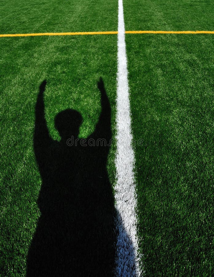 American Football Referee Signaling Touchdown Stock Photo - Image of ...