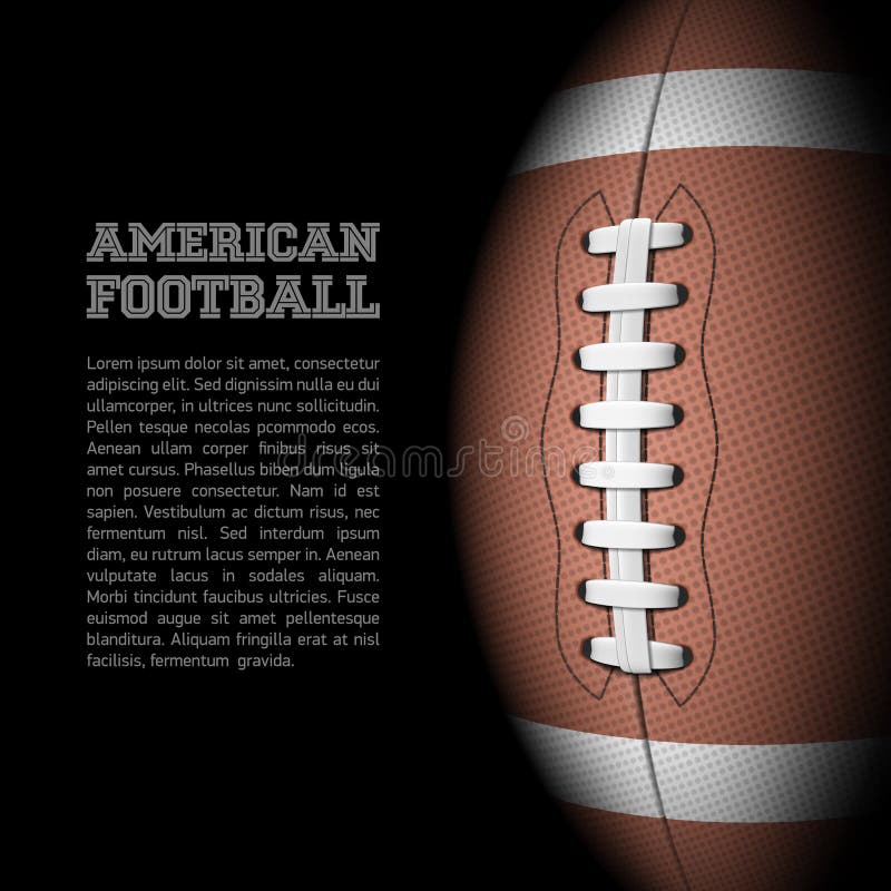 American Football with Room for Text Stock Vector - Illustration of ...