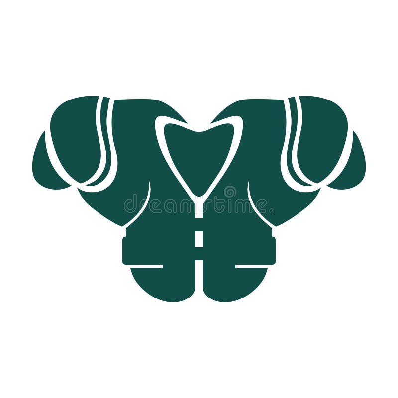 American Football Shoulder Pad. Vector Illustration Decorative Design ...