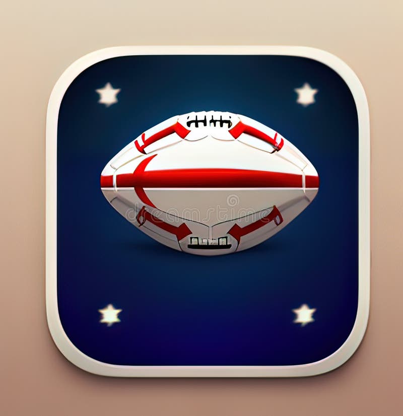American Football Software App Style Icon. Generative AI. Stock ...