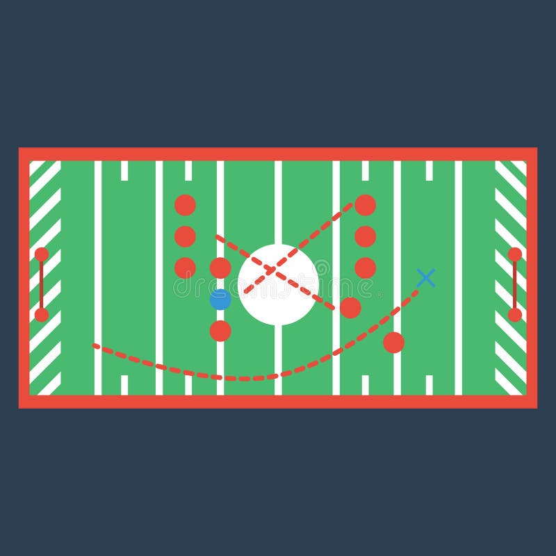American Football Strategy Plan. Vector Illustration Decorative Design ...