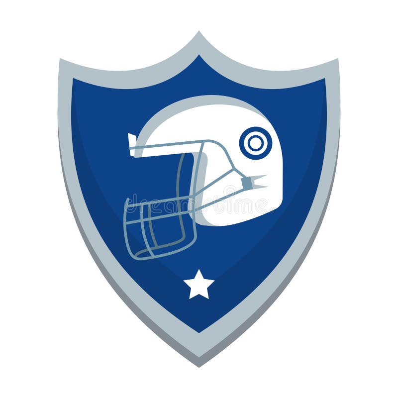 American Football Team Shield Stock Vector - Illustration of blue ...