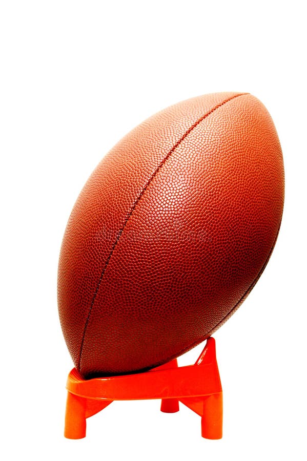 American Football on Tee Isolated Stock Photo - Image of competition ...