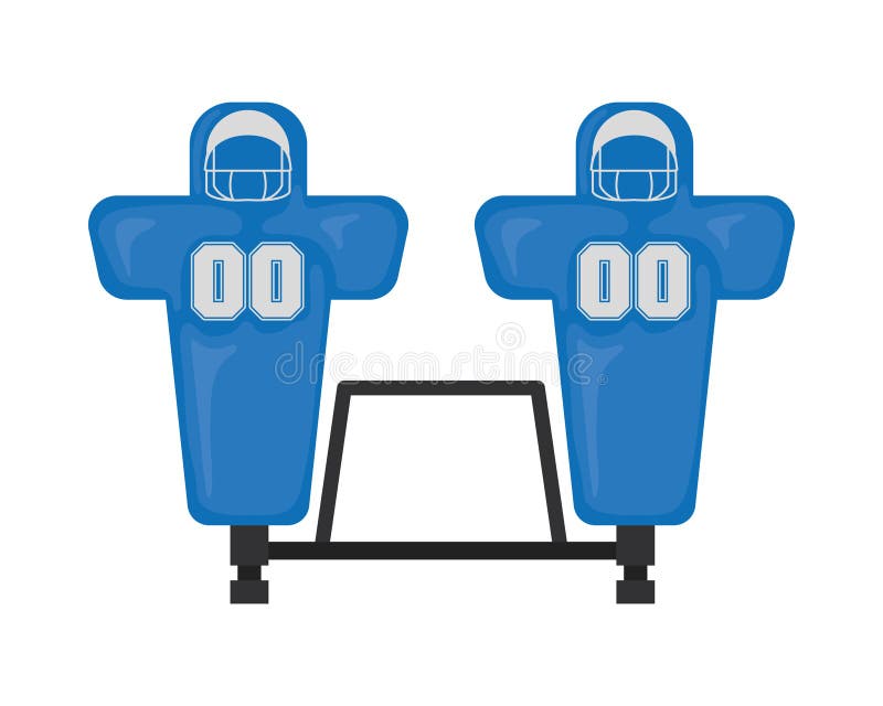American Football Training Dummy Equipment Stock Illustration ...