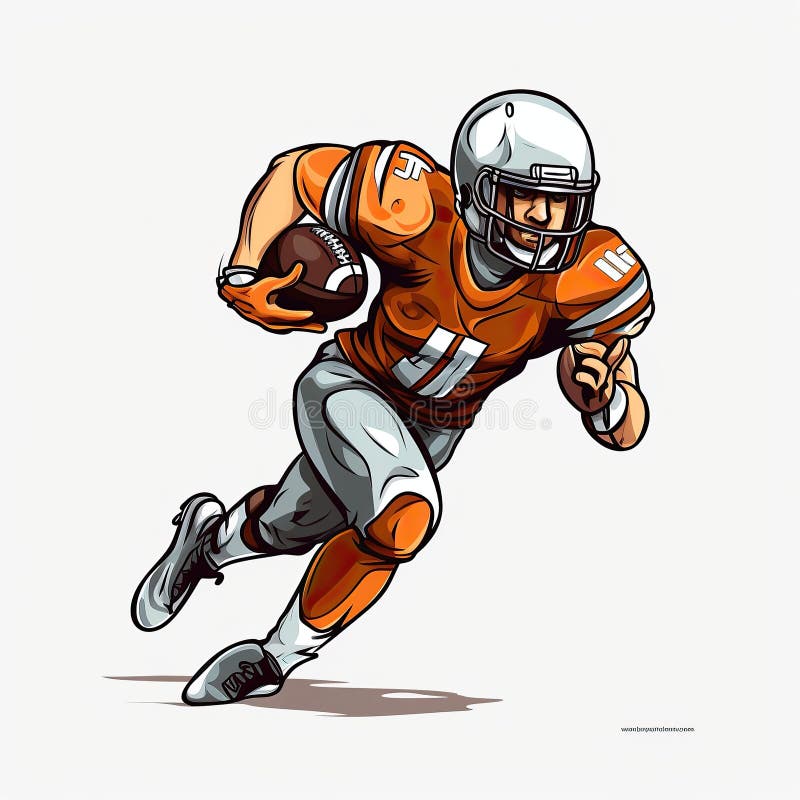 American Football Vector Illustration Stock Illustration - Illustration ...