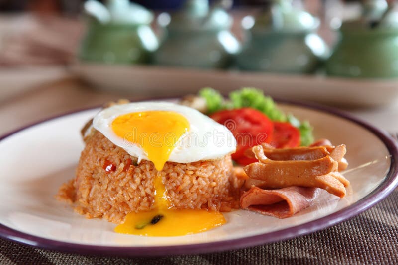 American Fried Rice Breakfast Set Stock Image - Image of rice, healthy ...
