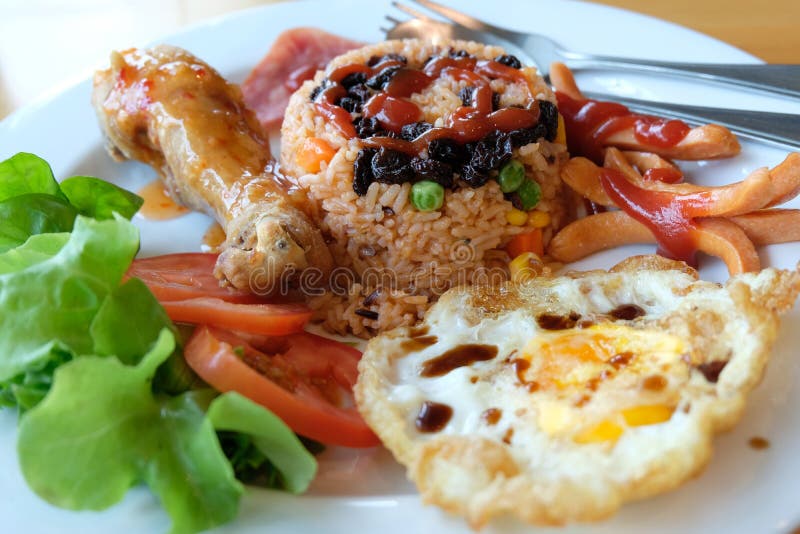 American fried rice stock image. Image of delicious - 194532743